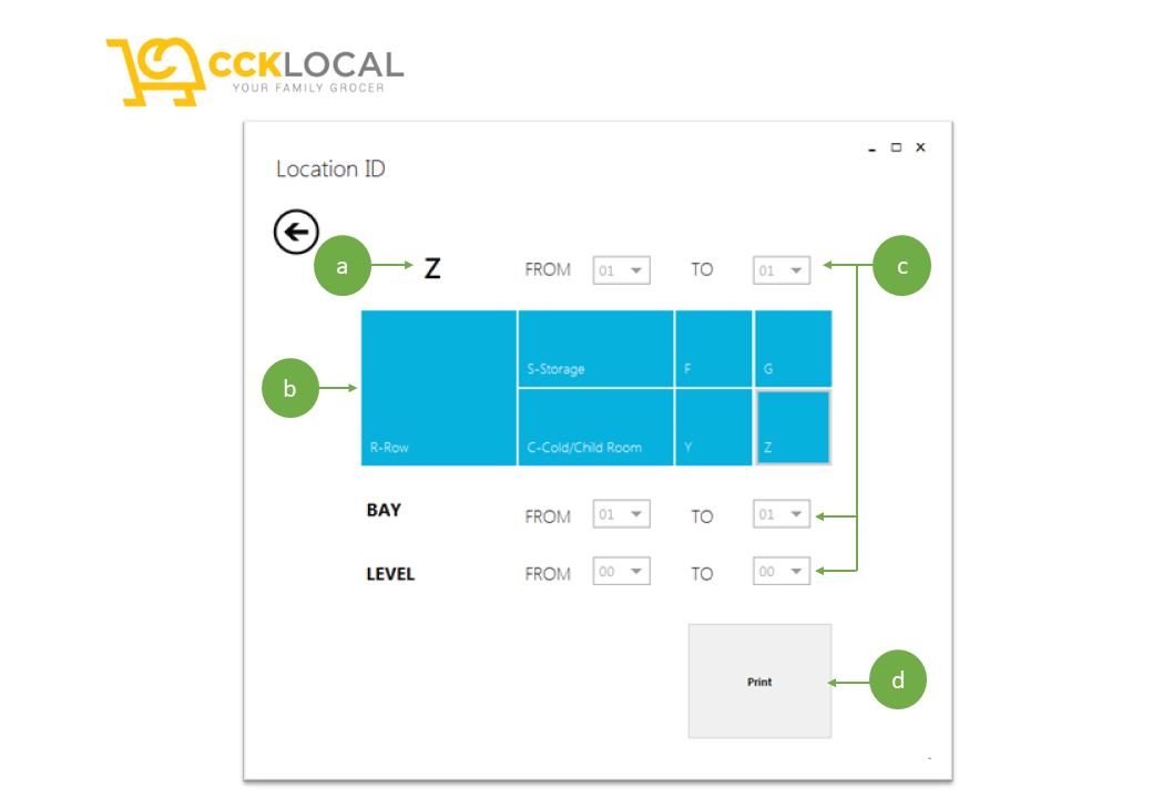 2. Print Location ID and Setup – CCKTechnotiative