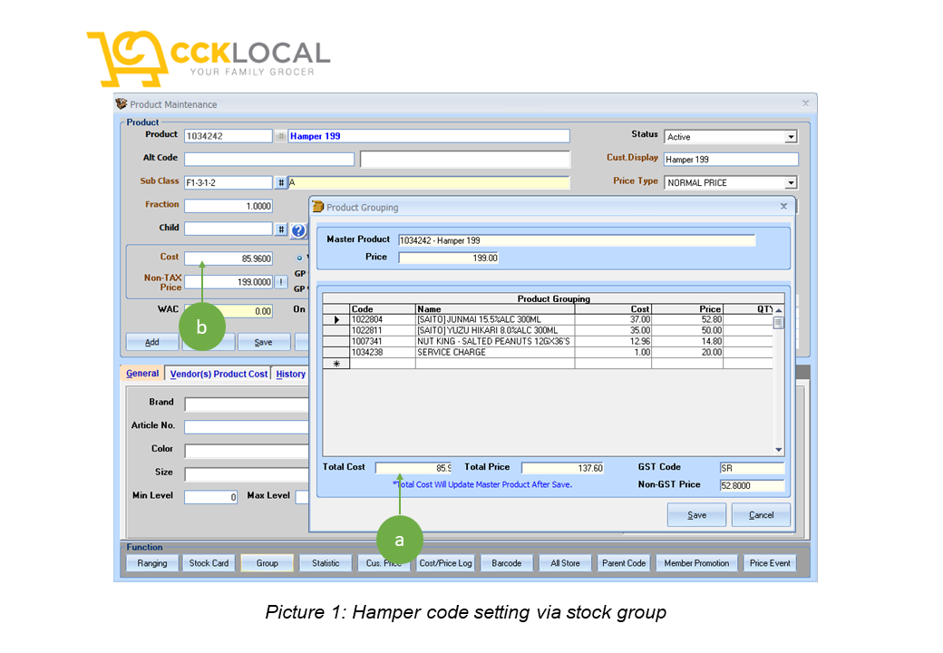 Construct Hamper via stock group – CCKTechnotiative
